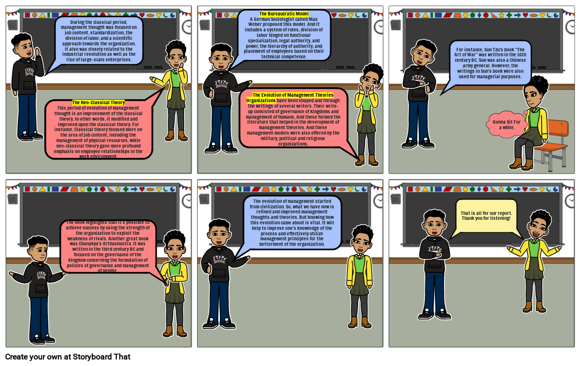Management Theory Storyboard by 1f26091b