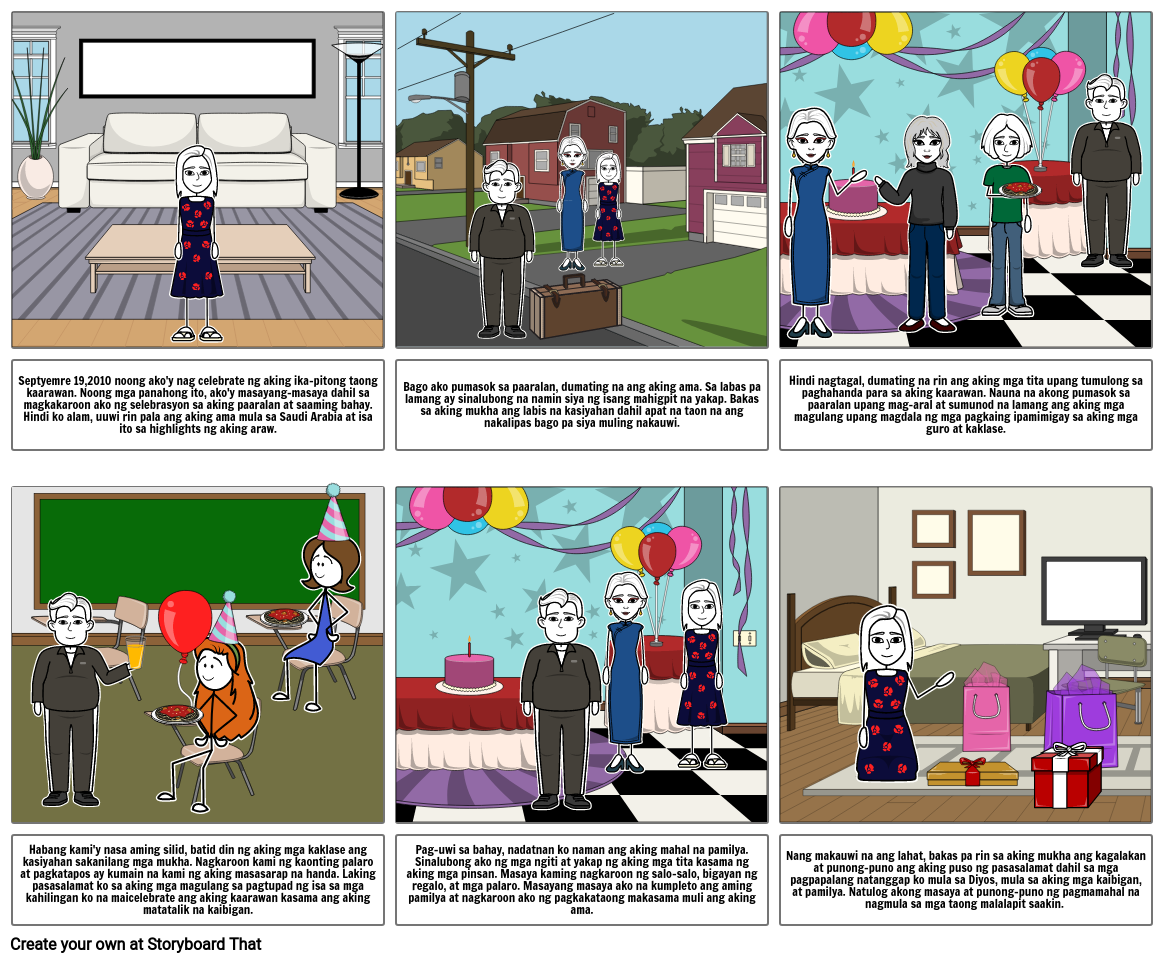 Ika-pitong kaarawan ni Felicity Storyboard por 1f380ca4