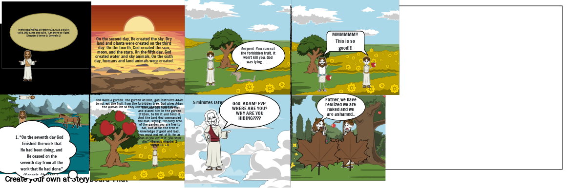 Genesis 1-3 (The Creation and the Fall) Storyboard
