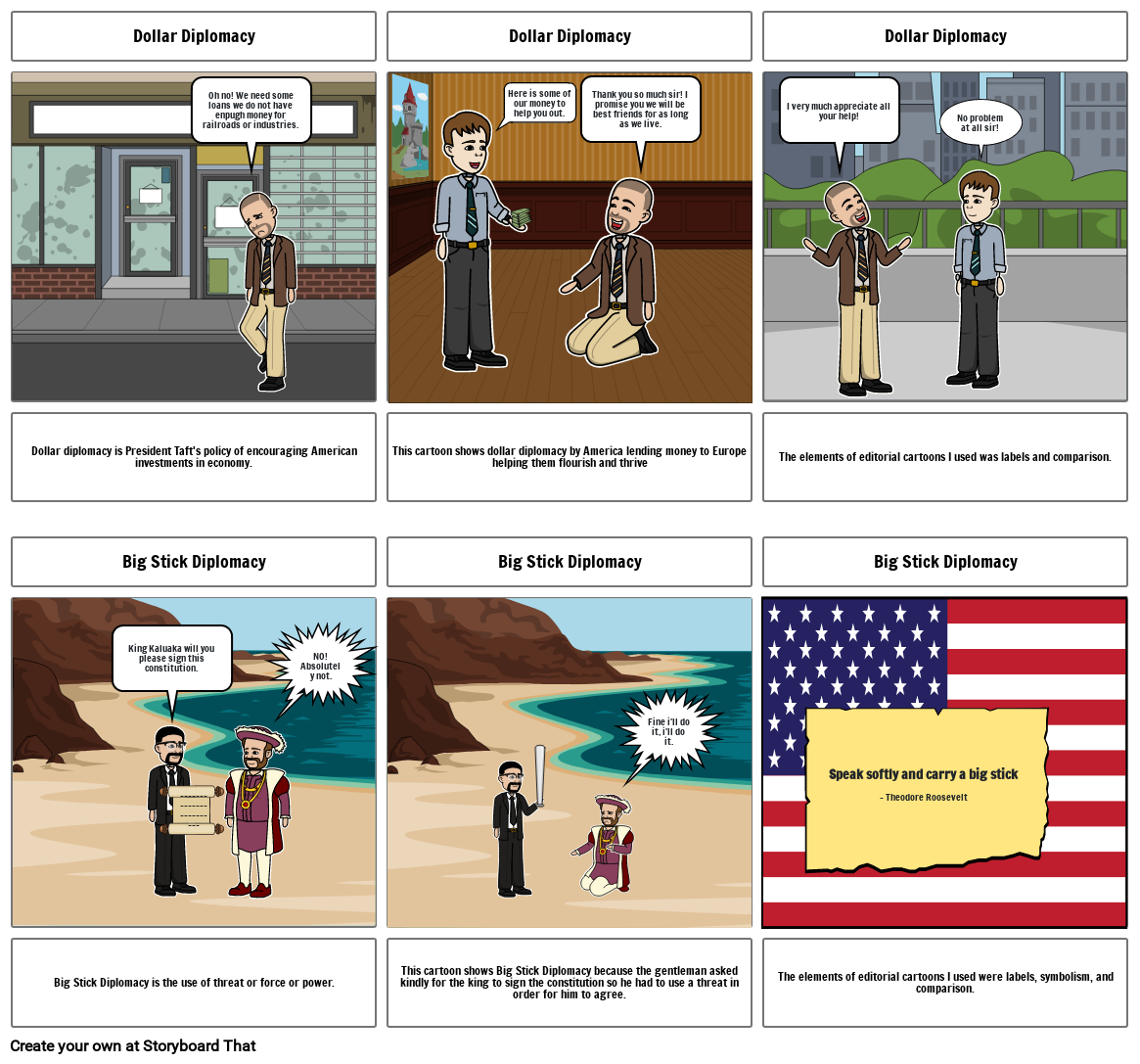 Editorial Cartoons #1 and #2 Storyboard by 20017925