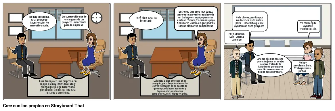 importancia del trabajo en equipo Storyboard by 20276db7 importancia del trabajo en equipo Storyboard by 20276db7