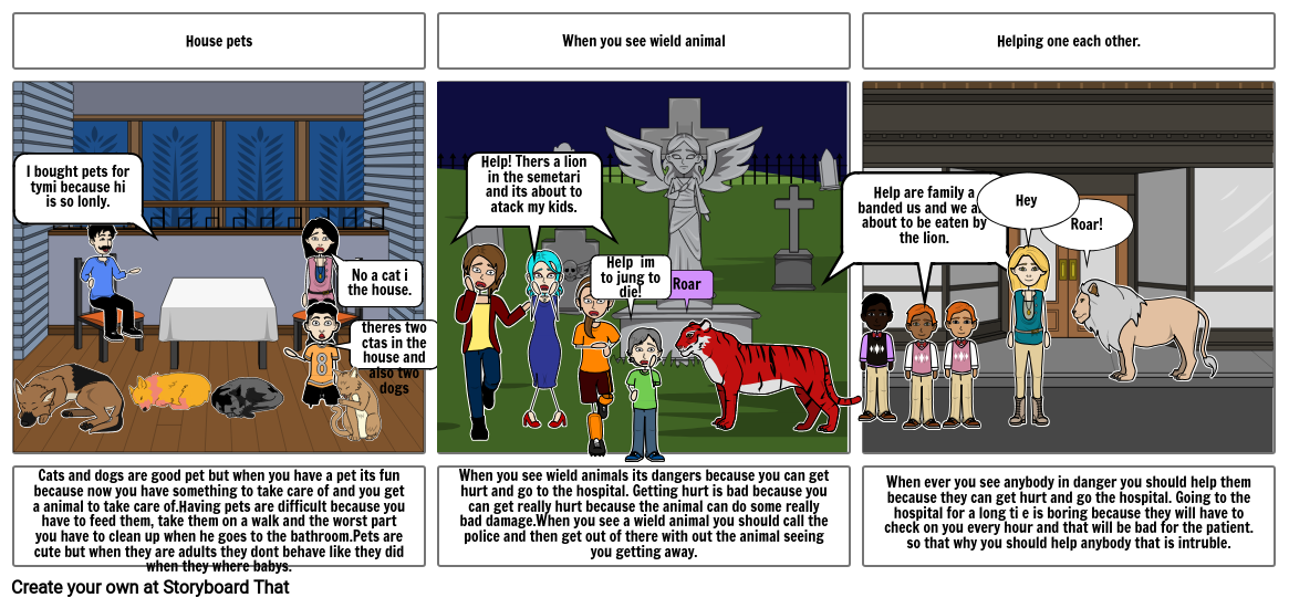 los gatos Storyboard por 205dc668