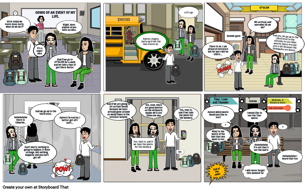 COMIC INGLES AYLEEN MEJÍA Storyboard by 20794781