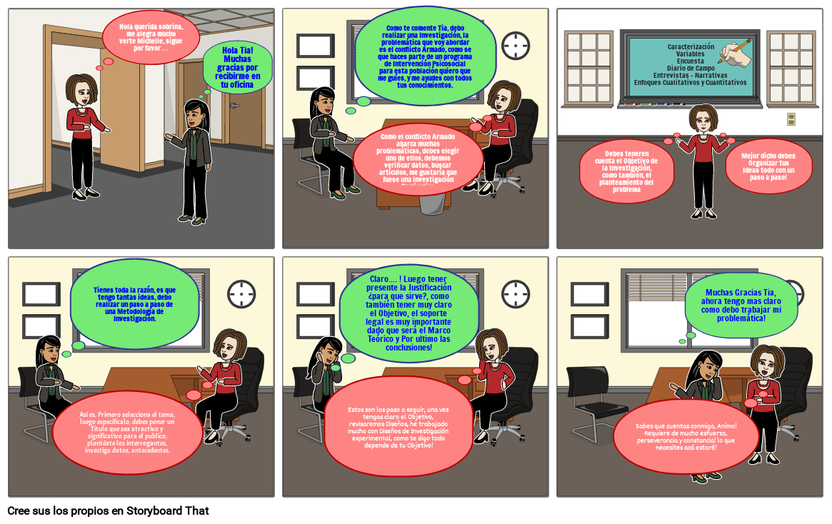Investigación Psicosocial - Conflicto Armado Storyboard