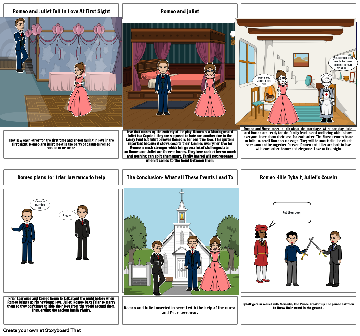 Romeo and juliet Storyboard por 20c08177