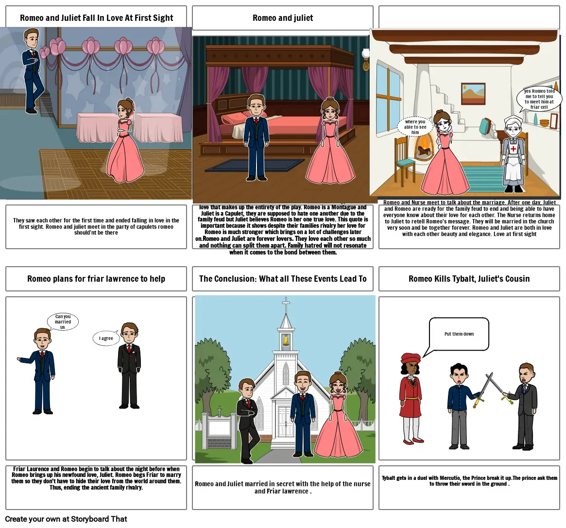Romeo and juliet Storyboard by 20c08177