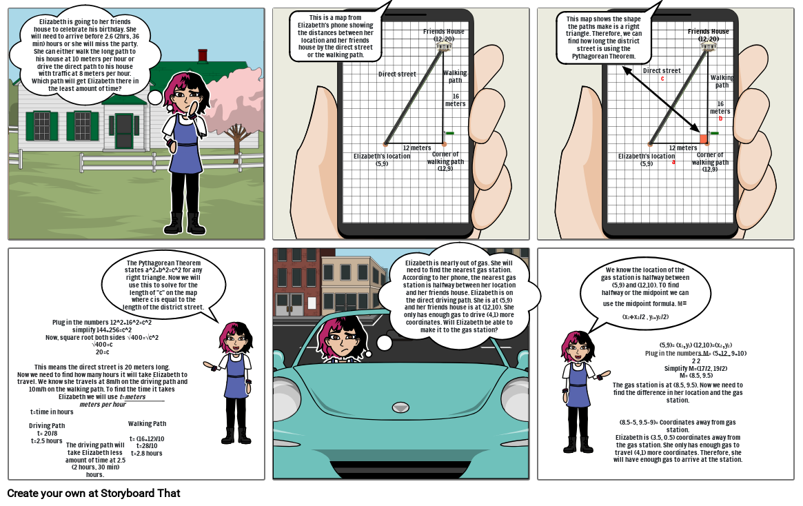 Pythagoras Theorem Storyboard par 2107b9ff