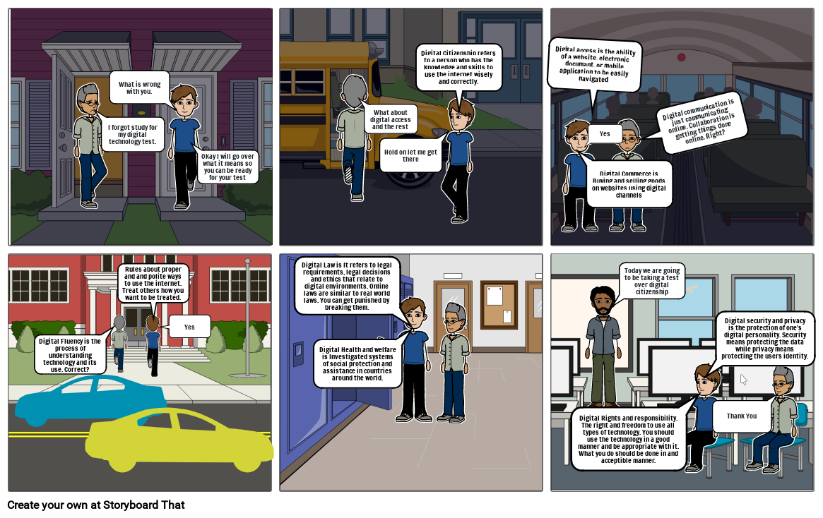 my Digital Citizenship asiment Storyboard by 213charlie