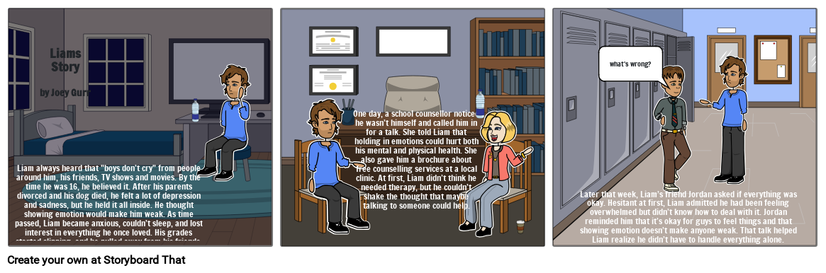 men don't cry story board Storyboard by 214dcaa2