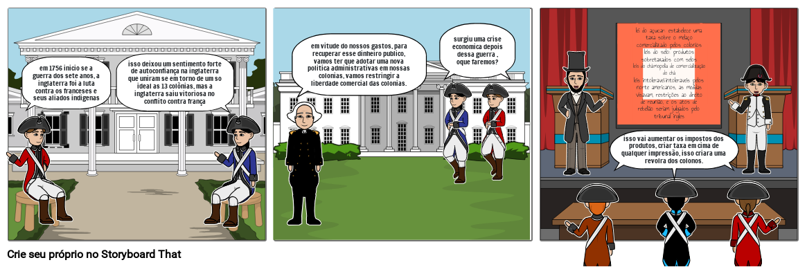 pontos importantes guerra dos sete anos Storyboard