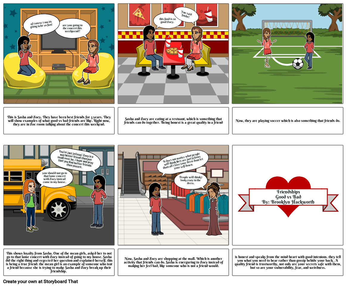 Friendship Storyboard By 220b4c83