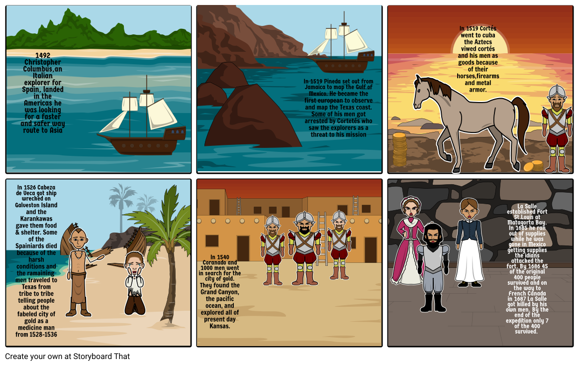 European explorers Storyboard by 2253aeaa