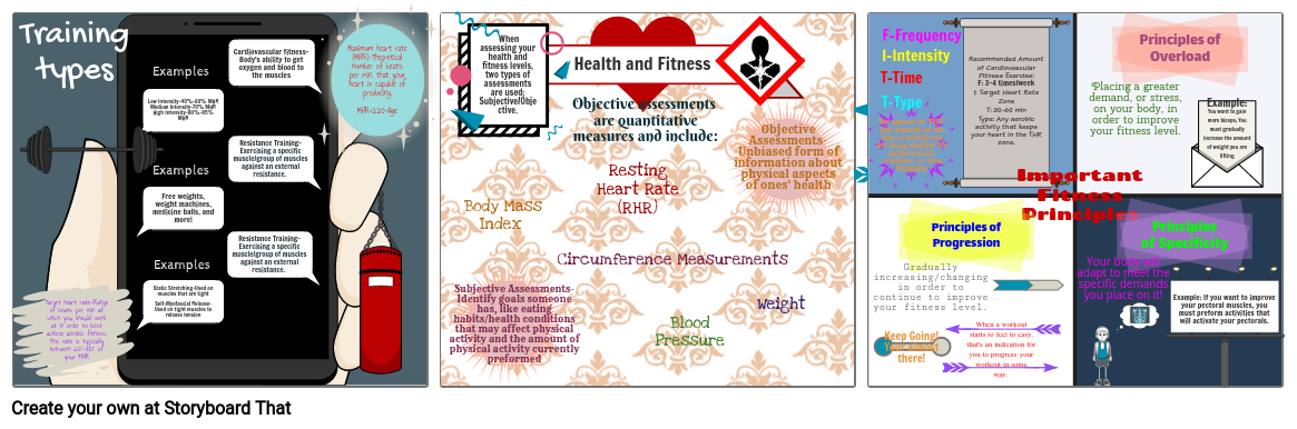 Health and Fitness (Culminating Project #3) Storyboard