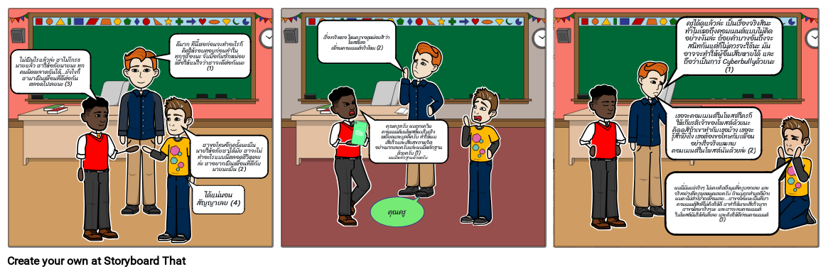 Cyber bullying Storyboard par 2272af0cb4