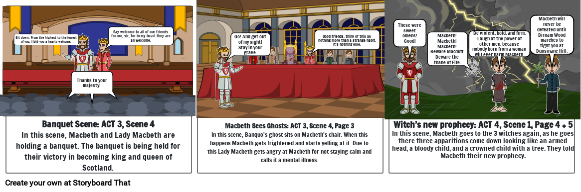 Macbeth storyboard Part 2 Storyboard by 233c72ea