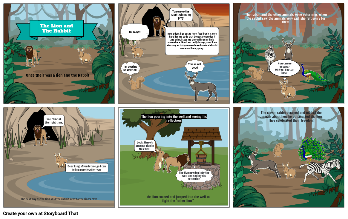 The Lion and the Rabbit Storyboard por 23a77728
