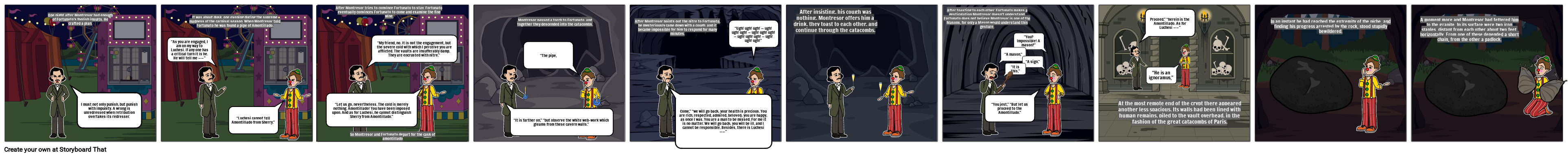 The cask of Amontillado Storyboard by 23b75a3b