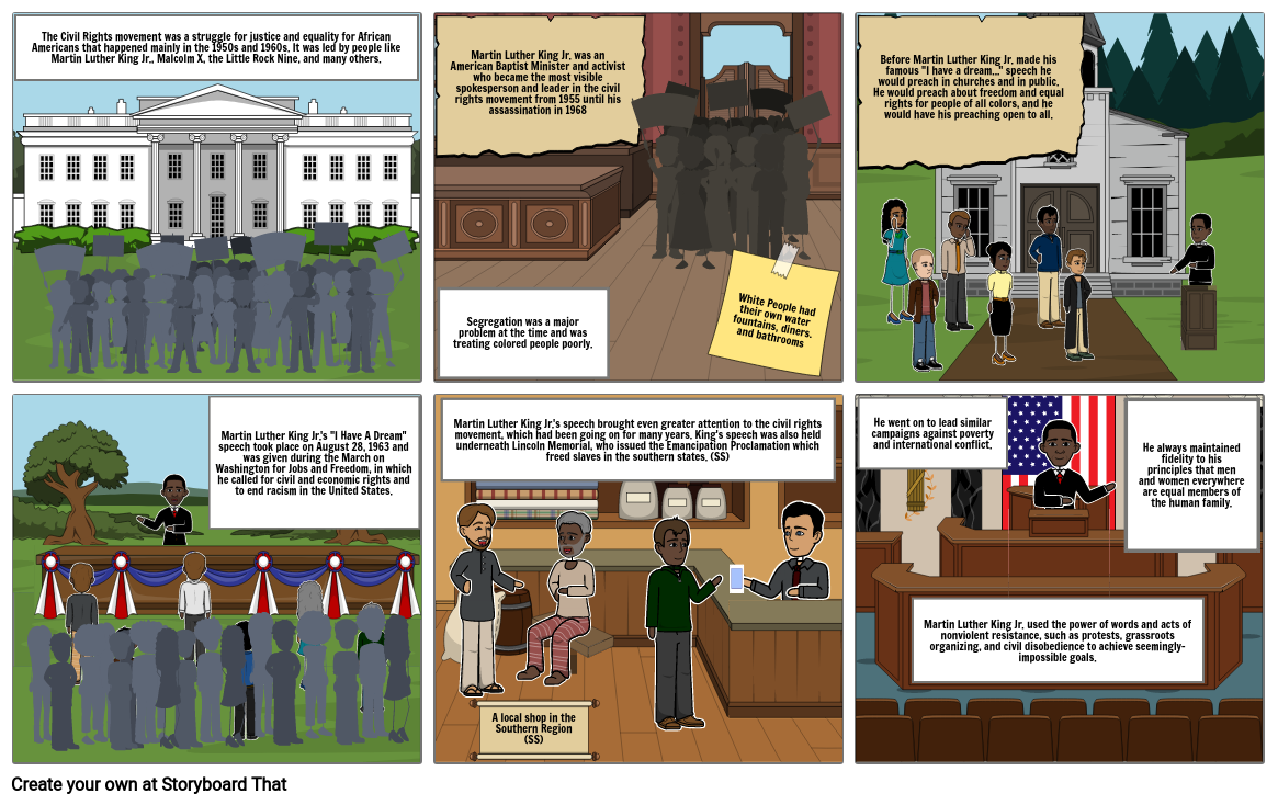 martin Luther king jr Storyboard por 23eda5ca