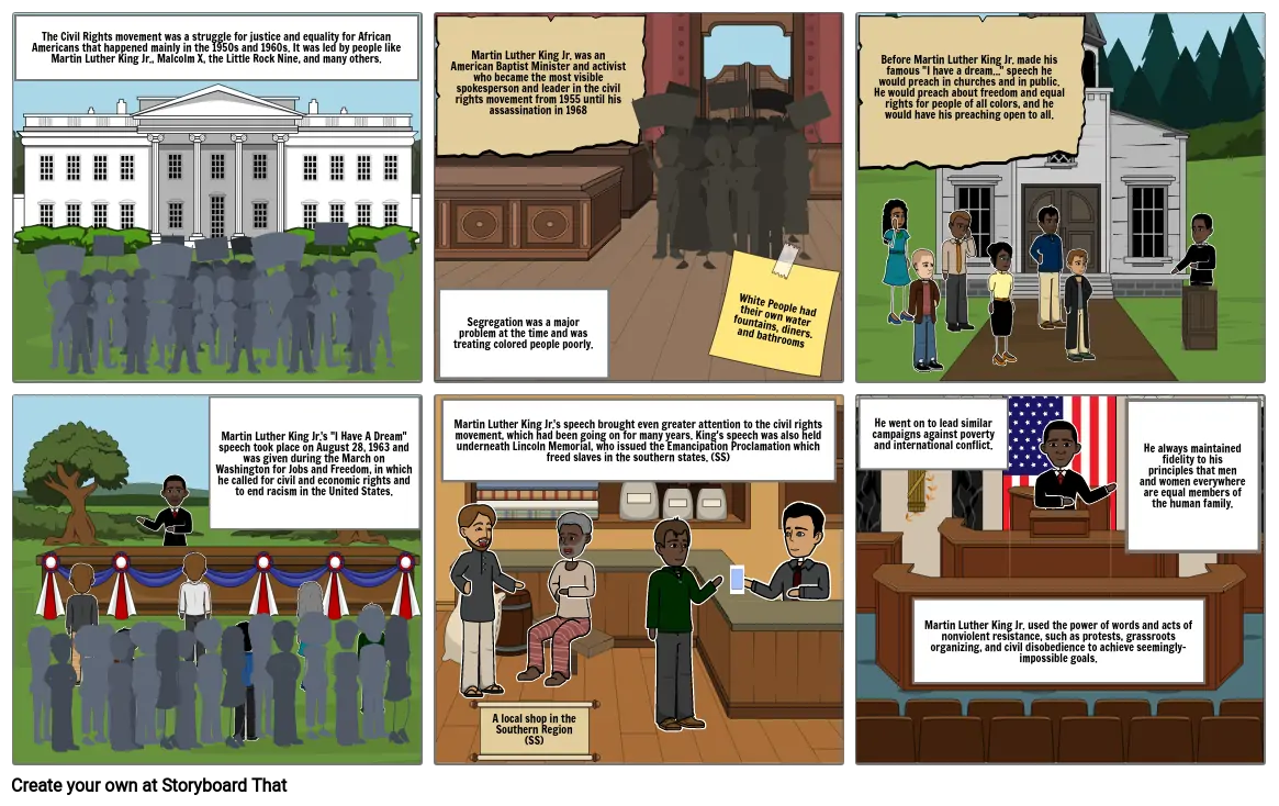 martin Luther king jr Storyboard por 23eda5ca