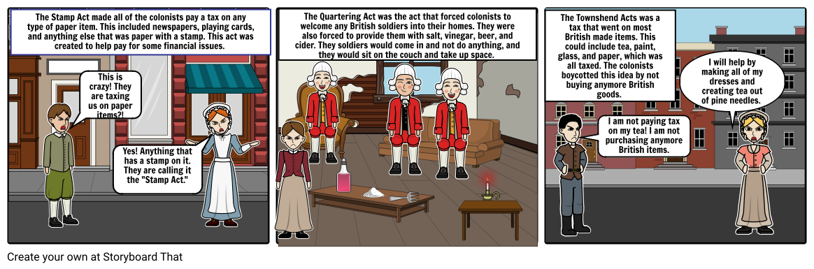 Road Map to the American Revolution Storyboard