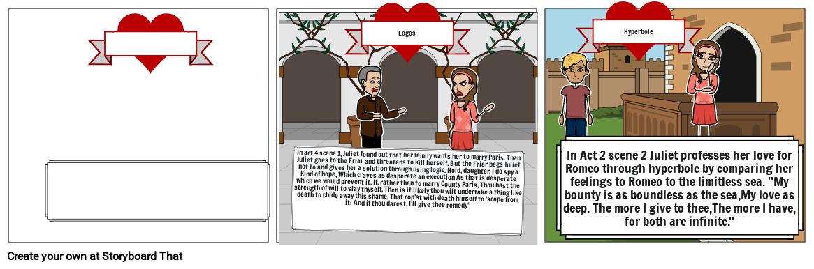 Romeo and Juliet storyboard project Storyboard