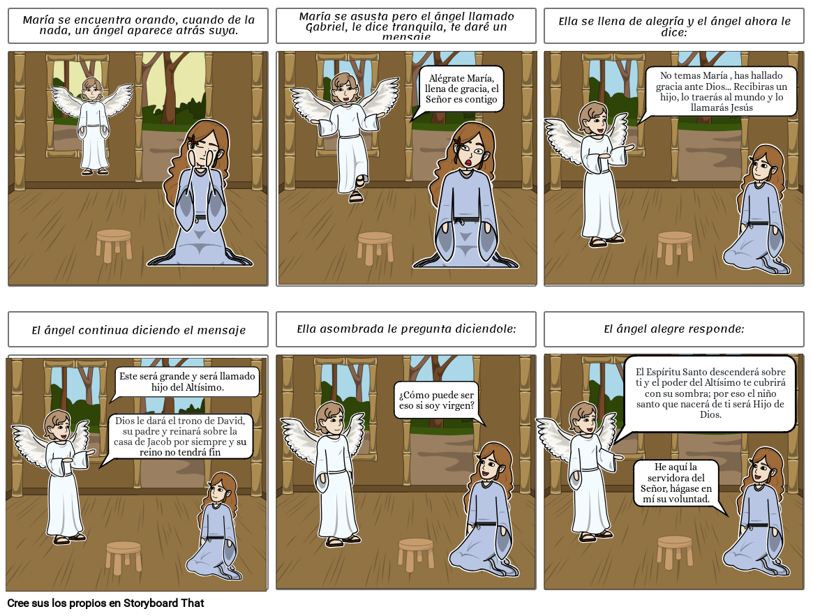 Historieta sobre la Virgen Maria Storyboard por 245fe80c