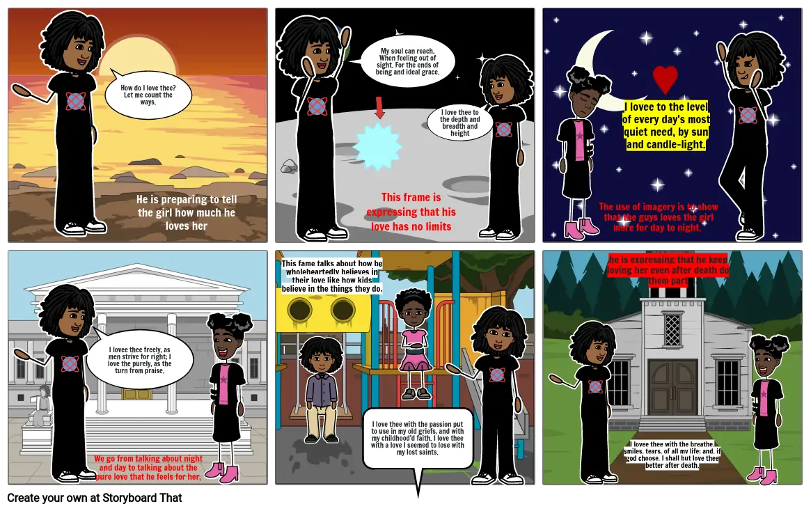 How Do I Love Thee Let Me Count The Ways Story Board