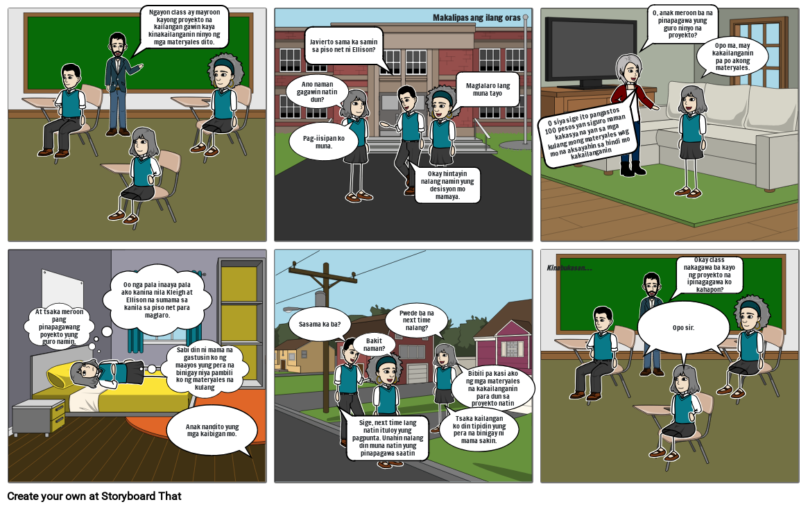 comic strip na nagpapakita ng kaugnayan ng alokasyon sa pagbuo ng tama at m