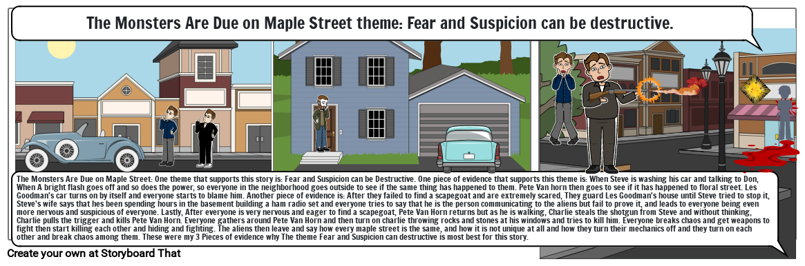 monsters are due on maple street Storyboard por 24bd6897