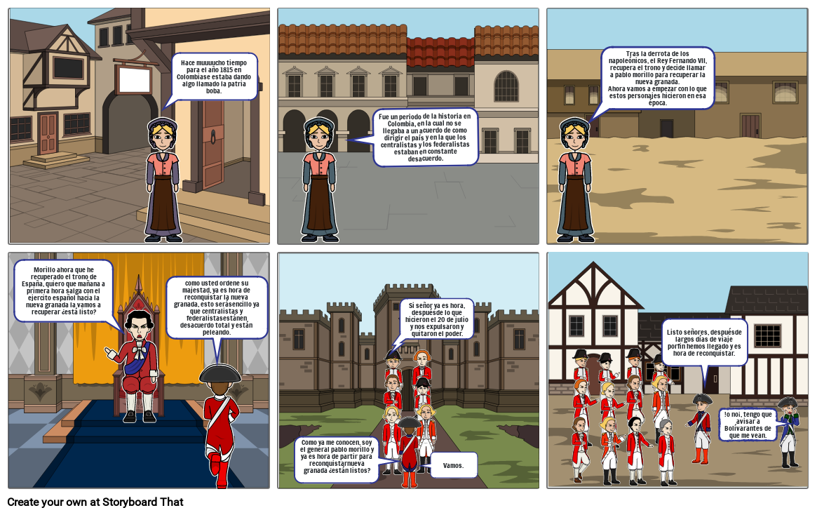 La patria boba Storyboard por 24f543c9