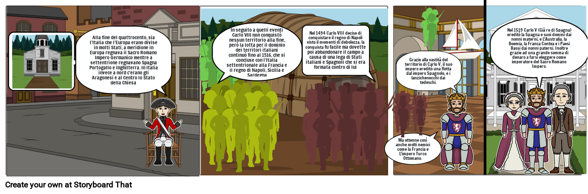 La conquista dell'Italia e Carlo VIII Storyboard