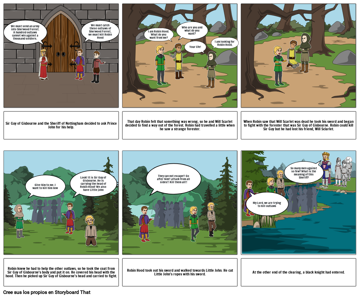 The Black Night Robin Hood Storyboard by 255b149c