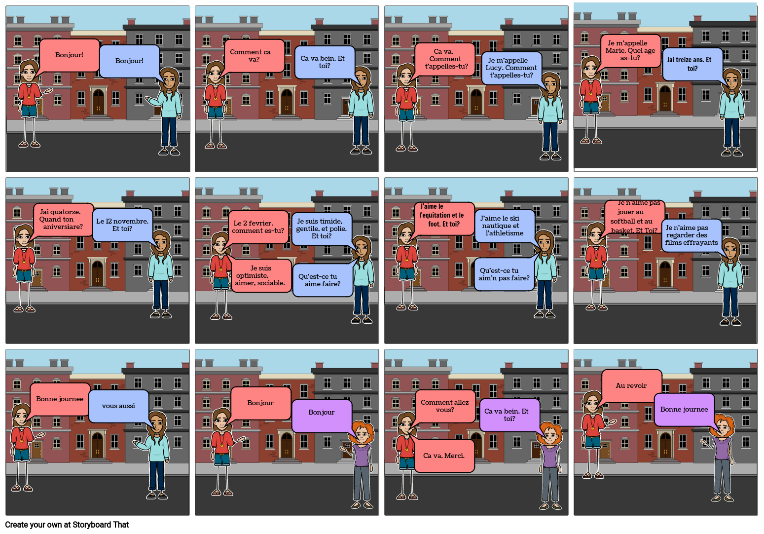 French Project Storyboard by 2610282