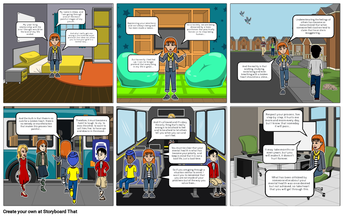 There is no cure for a broken heart. Storyboard