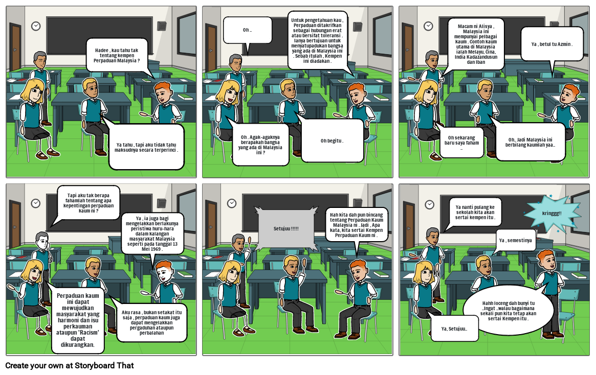 Malaysians Unity Campaign Storyboard por 266ceddd