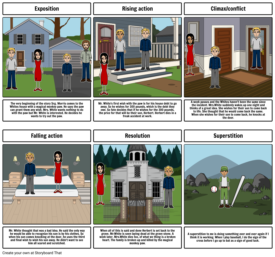 Monkey paw Brayden Storyboard por 266e0a64