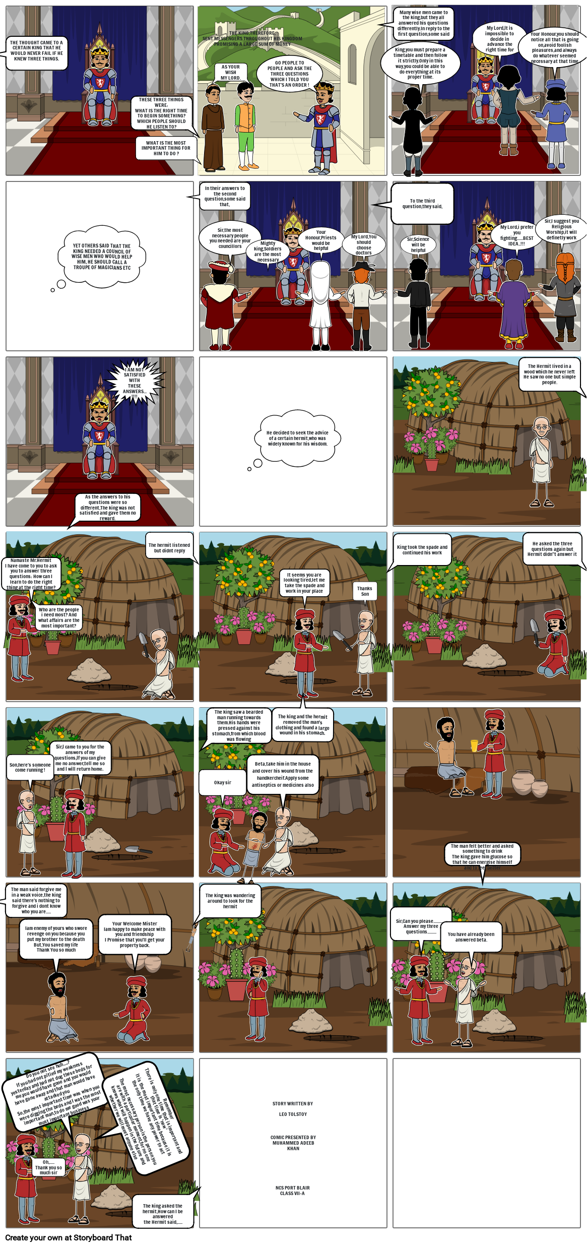 The Three Questions Storyboard by 268364fb