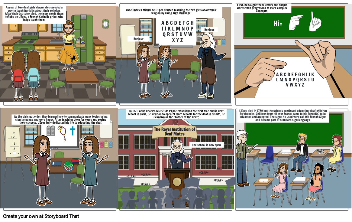 The First Deaf School Storyboard by 26a0e221