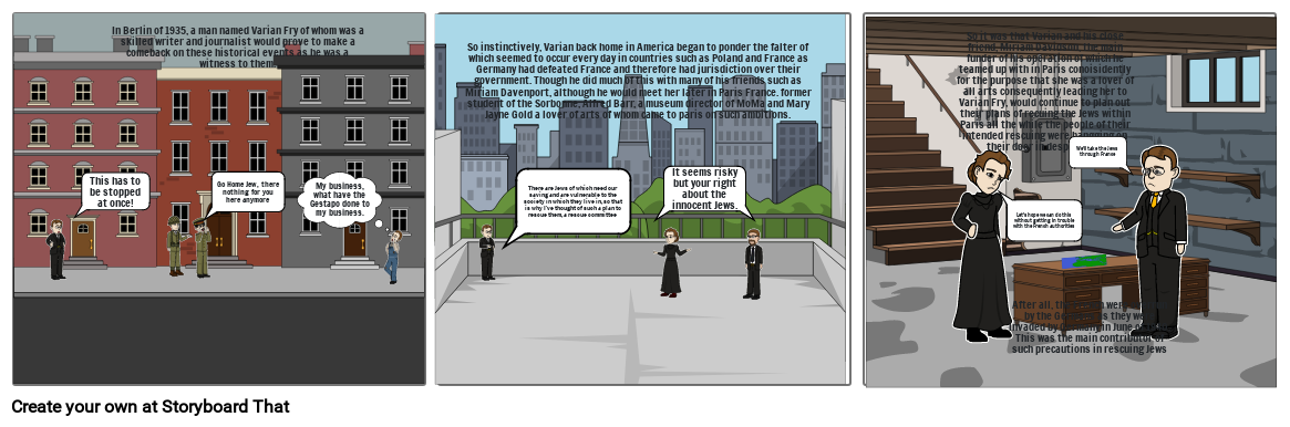 The story of Varian Fry Storyboard by 2715d131