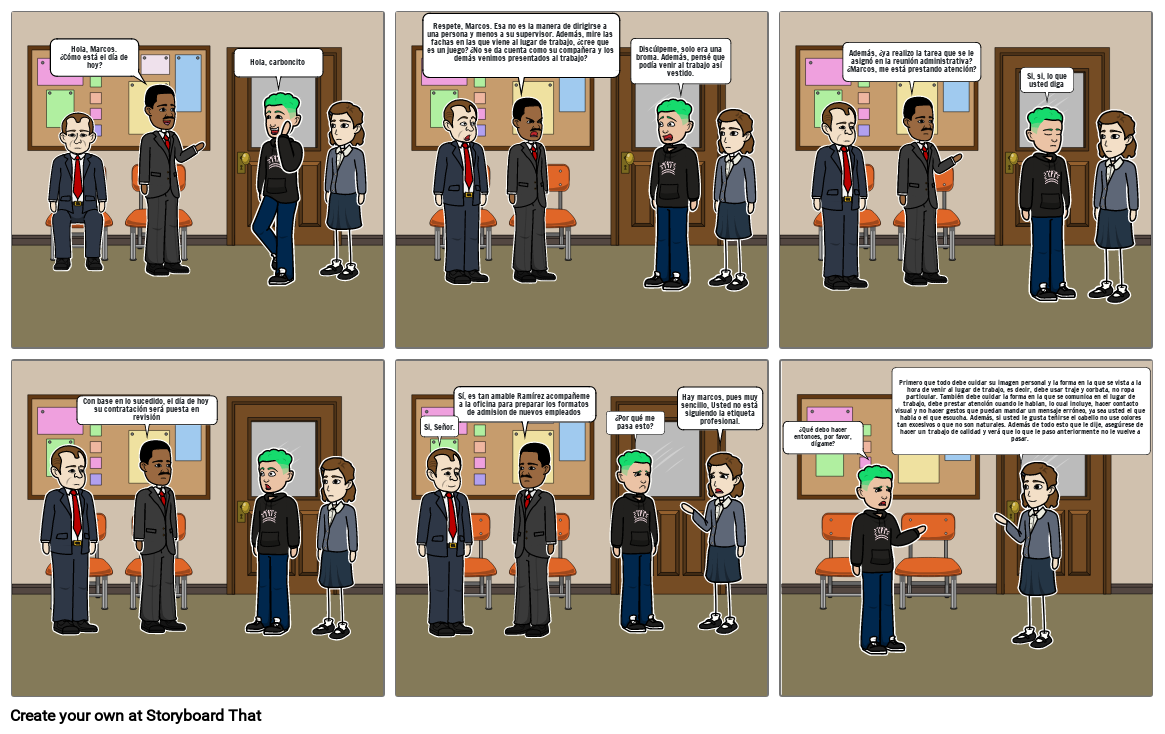 Essential Etiquette in the Office Storyboard by 274c2f23