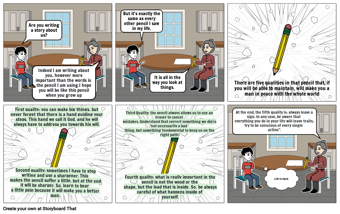 The Story of the Pencil Storyboard by 277e4a6d