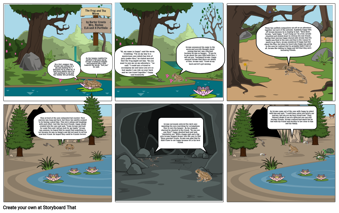 The Frog and the Worm Storyboard by 27819518