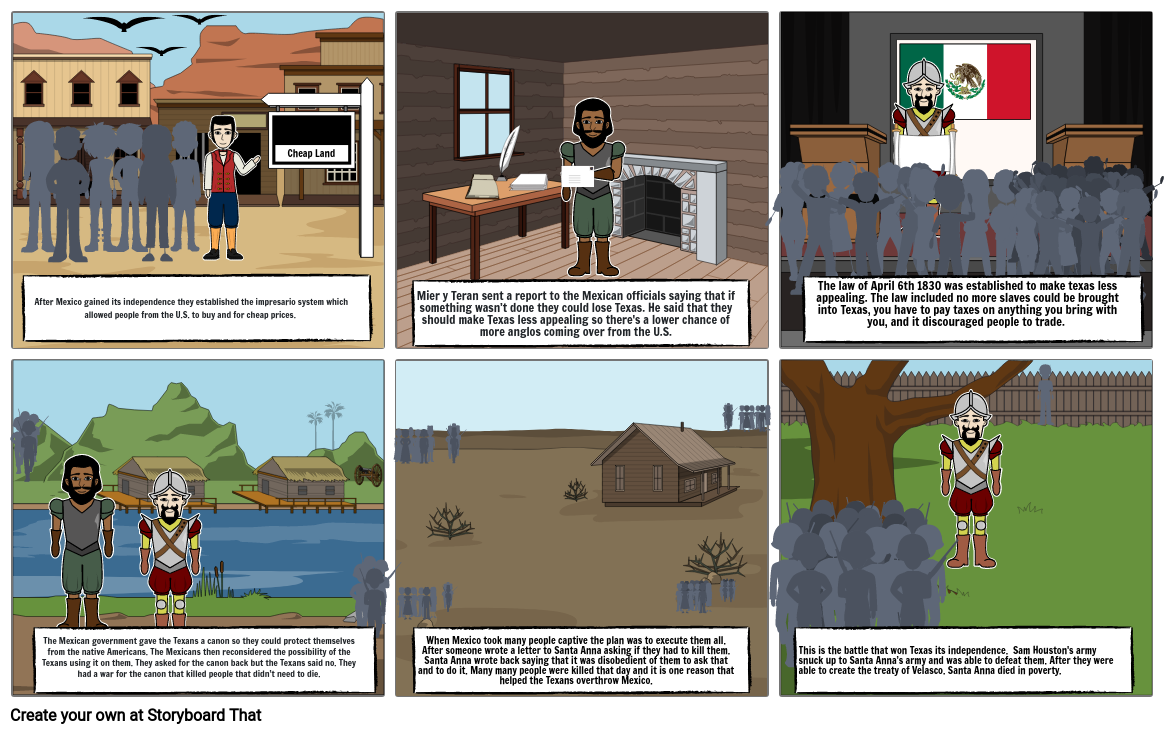 Texas Revolution Storyboard por 27montanezb