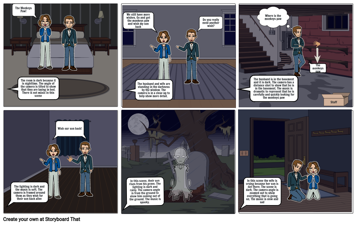The Monkeys Paw Storyboard by 28f509e1