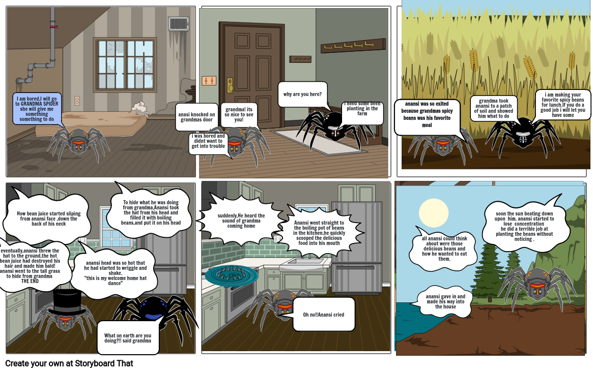 anasi and the pot of beans Storyboard by 2926e112