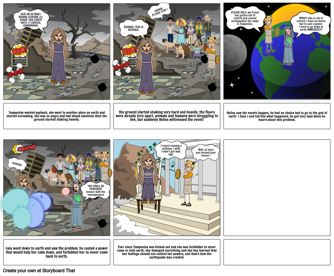 creation of the earthquakes n.o 2 Storyboard by 2949f37b