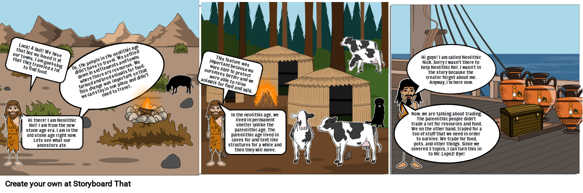 Paleolithic age and neolithic age (Copy 2) Storyboard