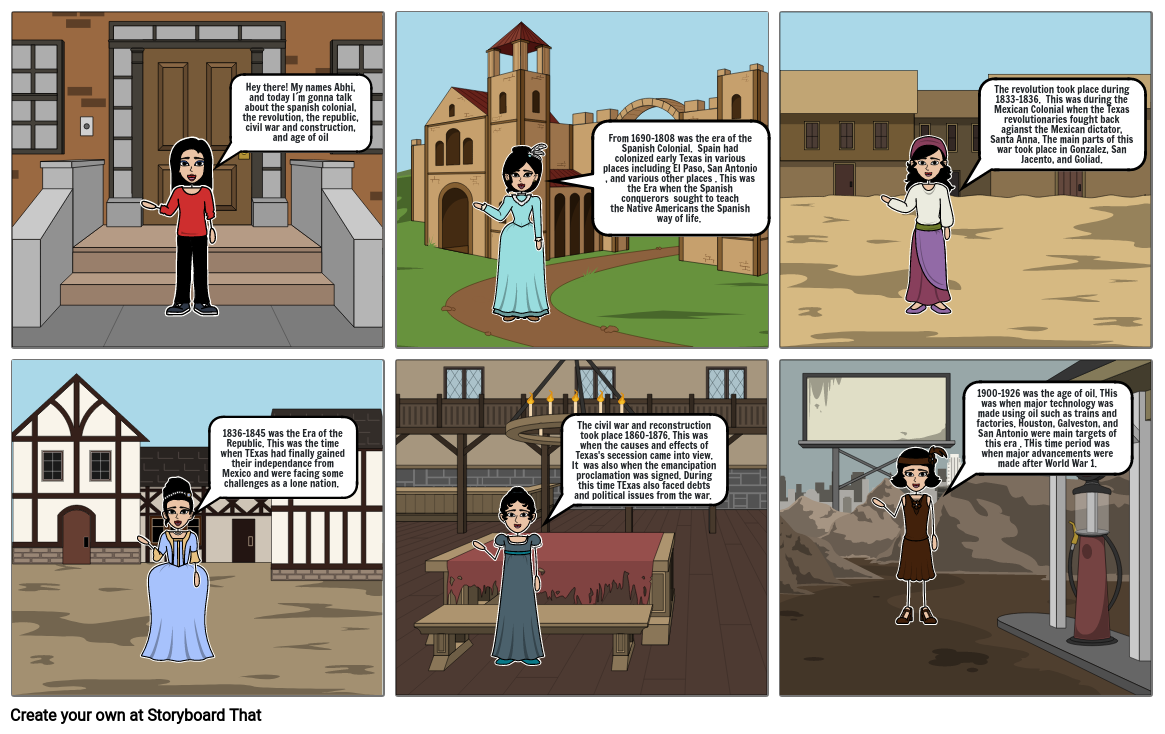 The Eras of Texas Storyboard por 2a773ee9