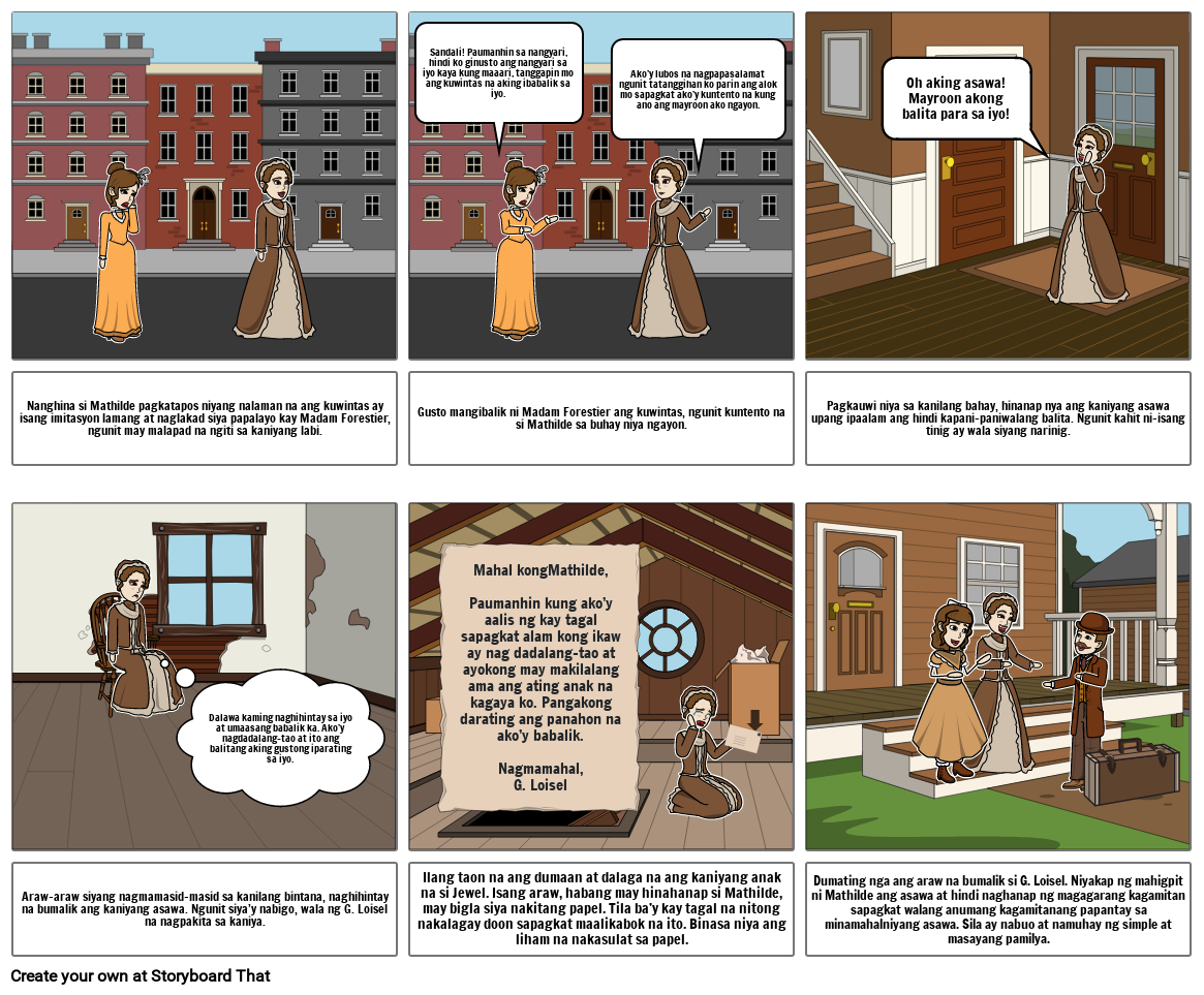 Ang kwintas Storyboard por 2a785a85