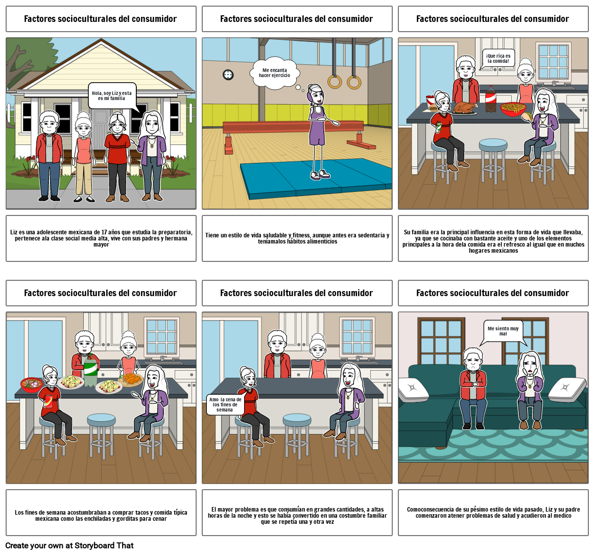 Factores socioculturales Storyboard by 2ab6f9e4